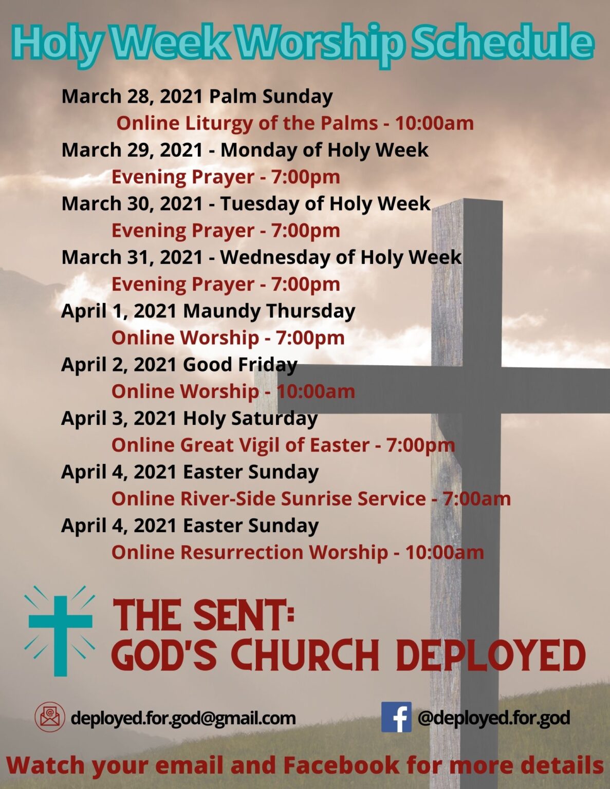 Holy Week 2021 Online Worship – All Saints' Anglican Church